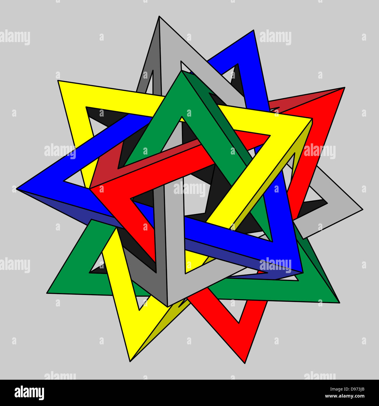 Geometric Shapes Optical Illusion Illustration Stock Photo - Alamy