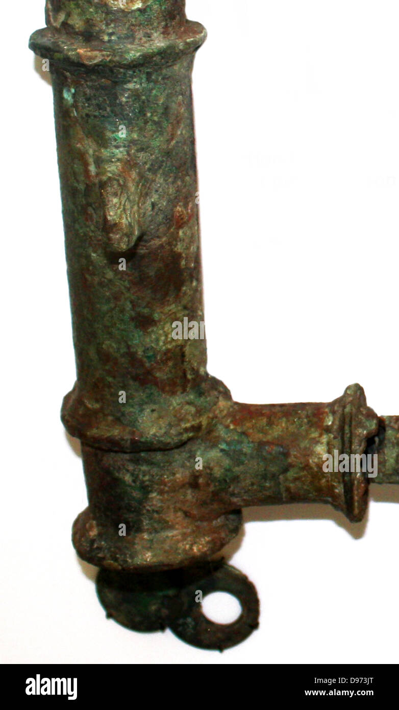 Bronze double-action water-pump. Roman Probably 3rd century AD. From ...