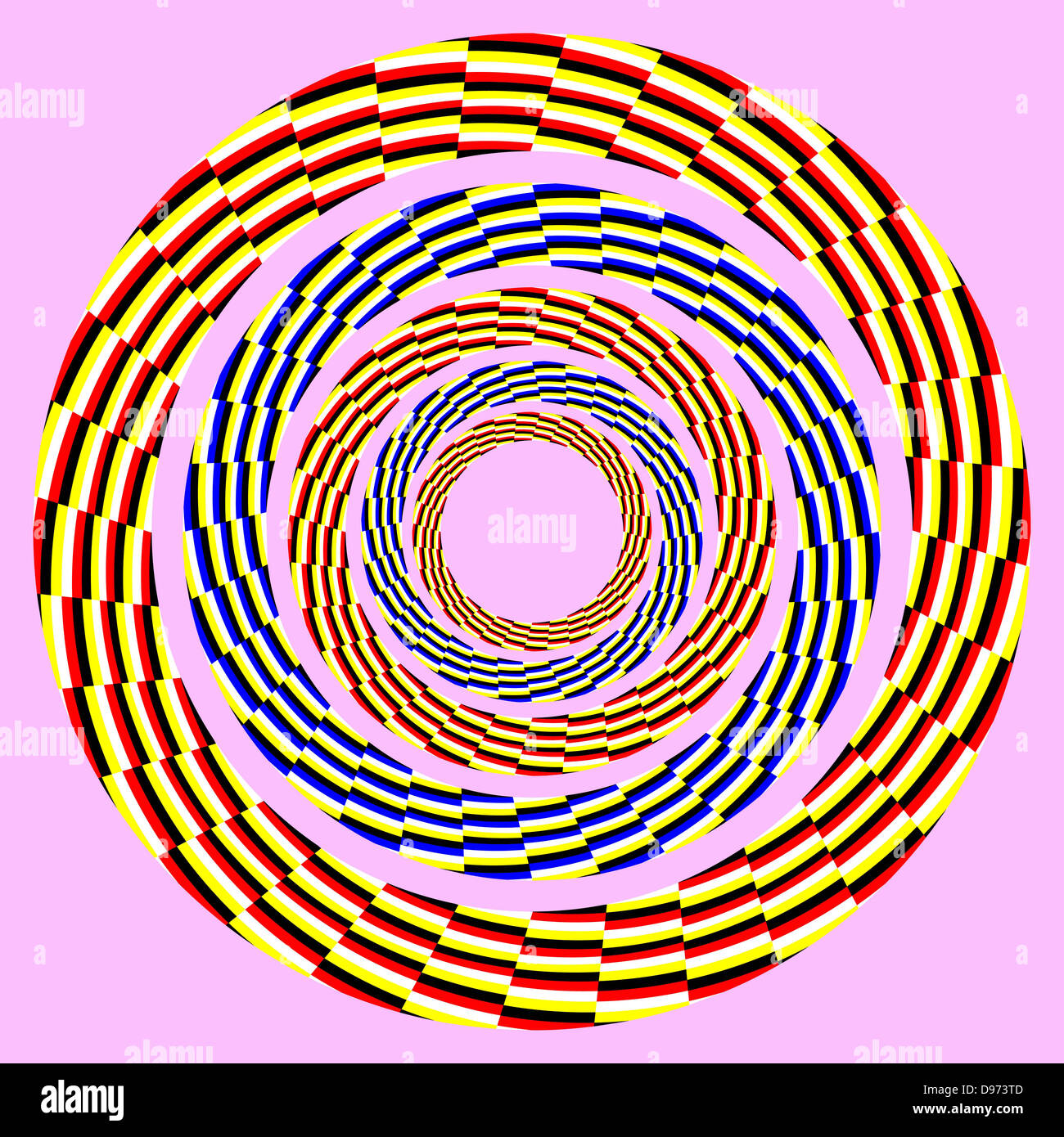Geometric Shapes Optical Illusion Illustration Stock Photo - Alamy