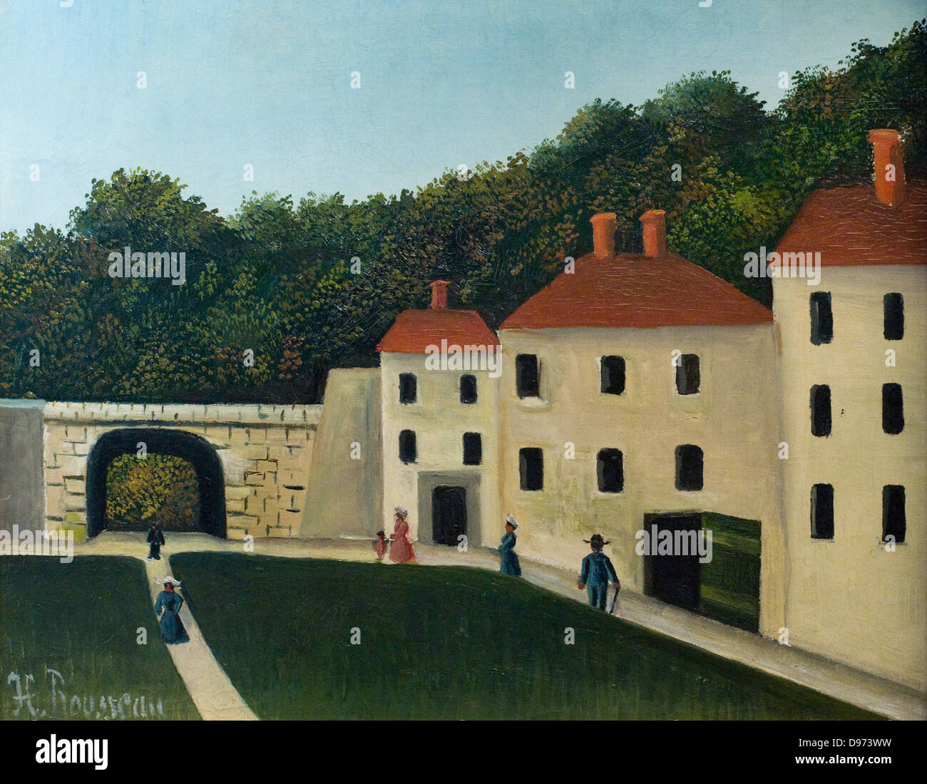 Henri-Julien Félix Rousseau aka "Le Douanier" Promeneurs dans un parc ...