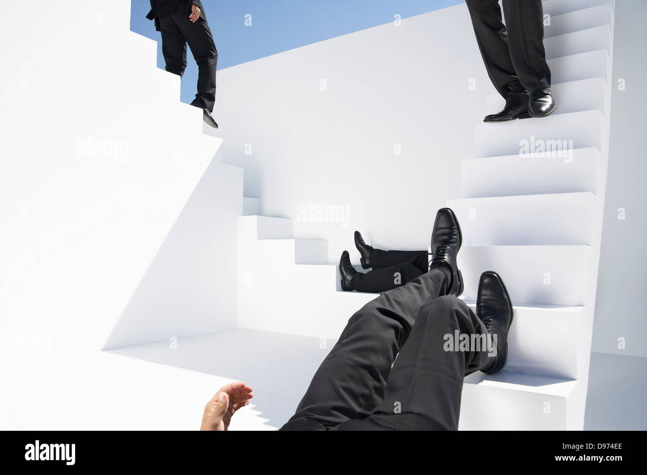 Man falling down stairs hi-res stock photography and images - Alamy