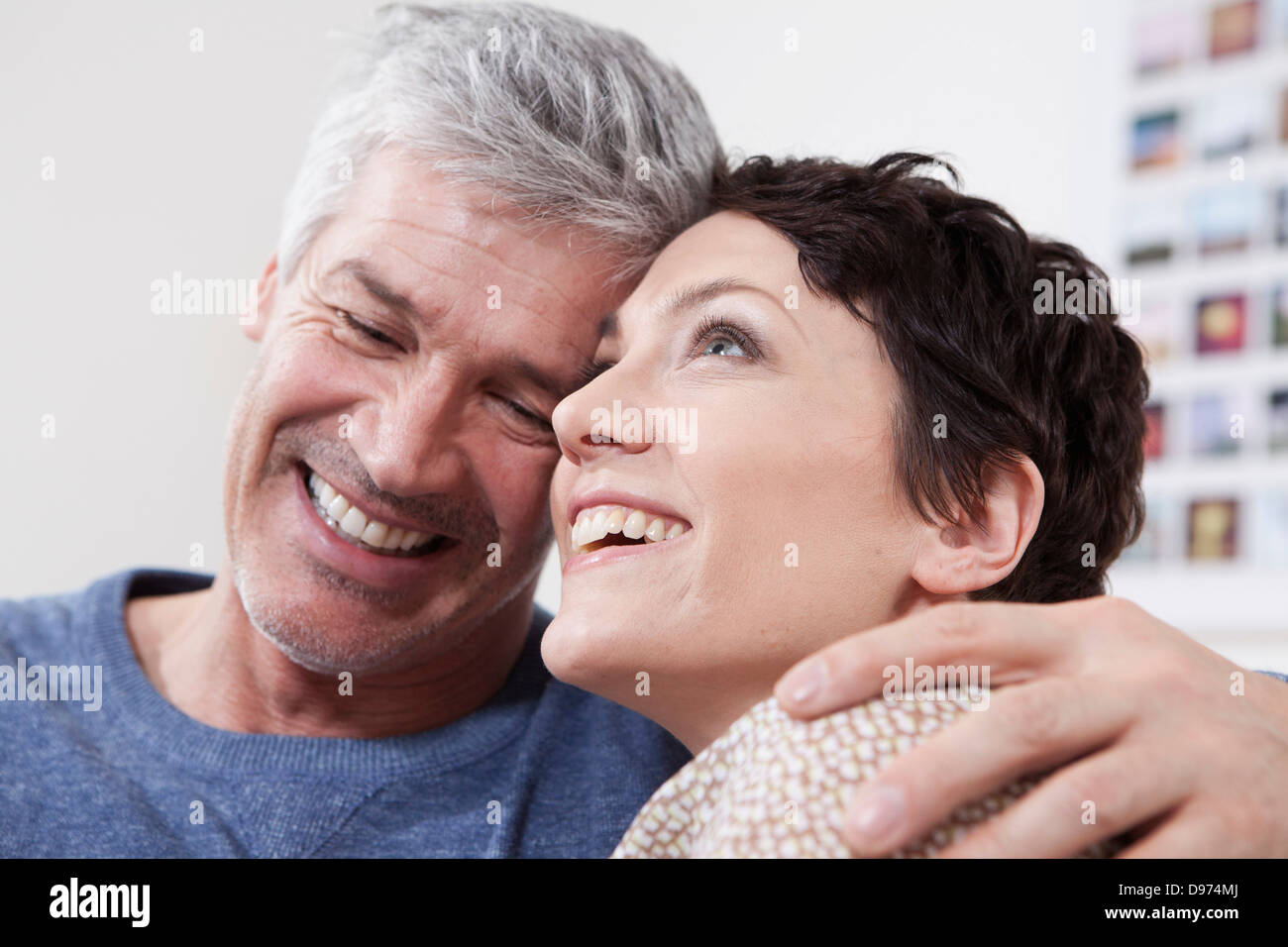 Germany, Bavaria, Munich, Couple falling in love, smiling Stock Photo ...