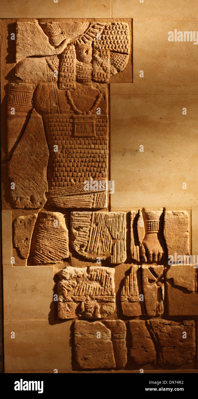 Lion-headed god Apedemak from the wall decoration of a temple ...