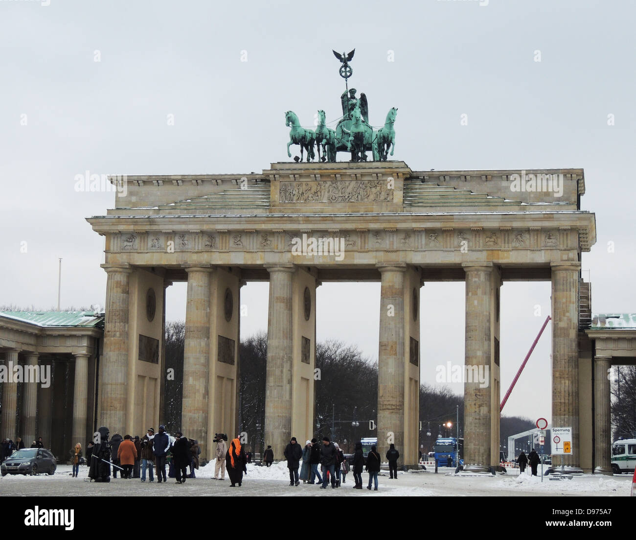 Brandenburg Gate, Berlin. This is a former city gate, rebuilt in the ...