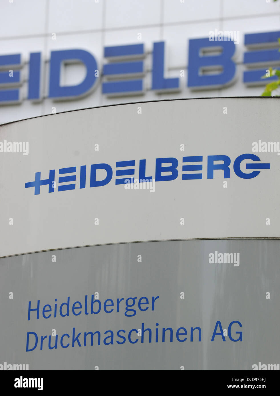 The logo of mechanical engineering company Heidelberger Druckmaschinen ...