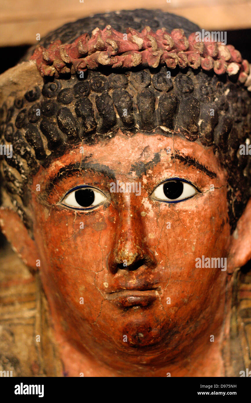 Sarcophagus Coffin with the representation of the Egyptian afterlife ...