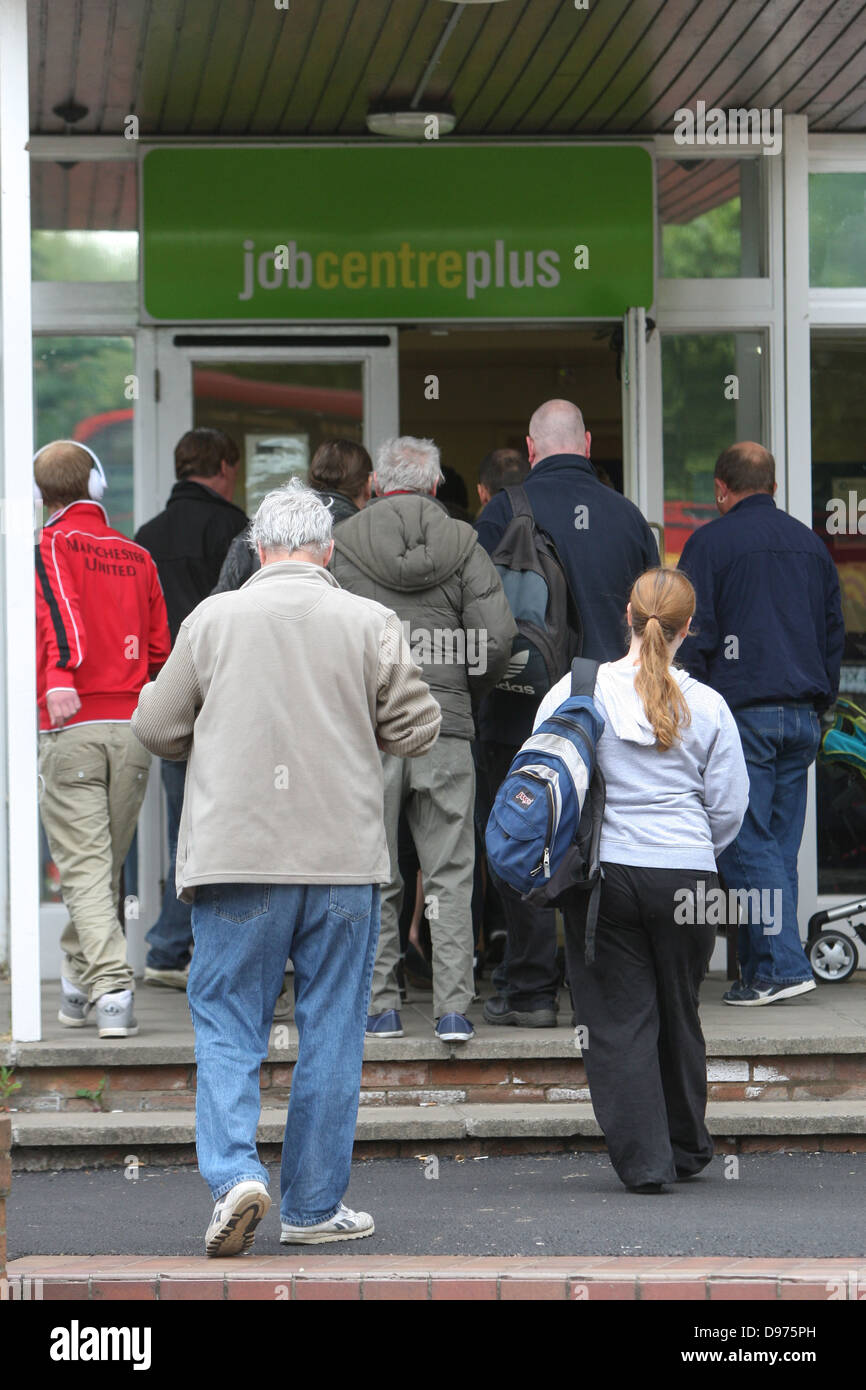 Job centre uk queue hi-res stock photography and images - Alamy