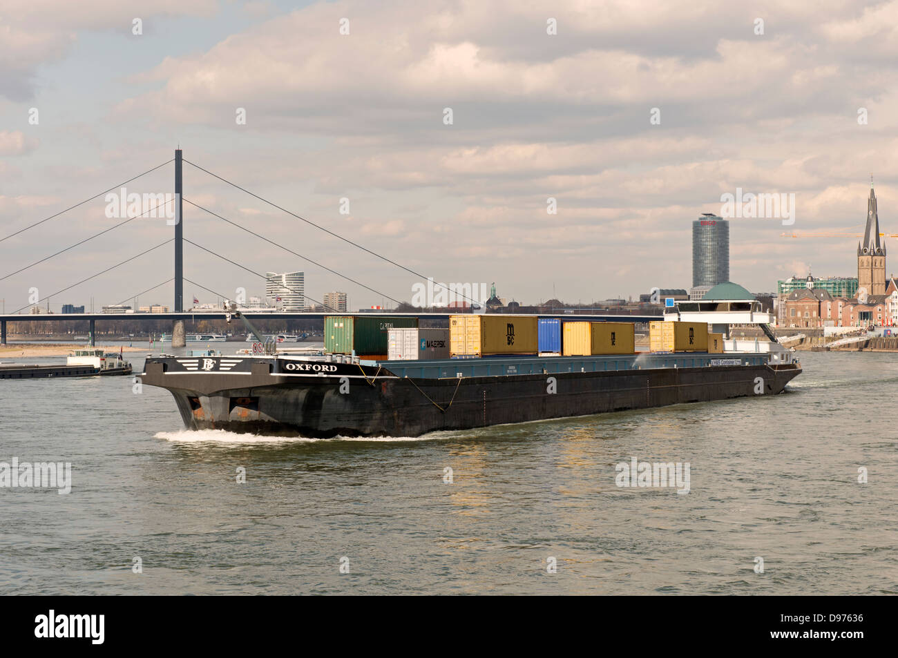 River rhine container barge hi-res stock photography and images - Alamy