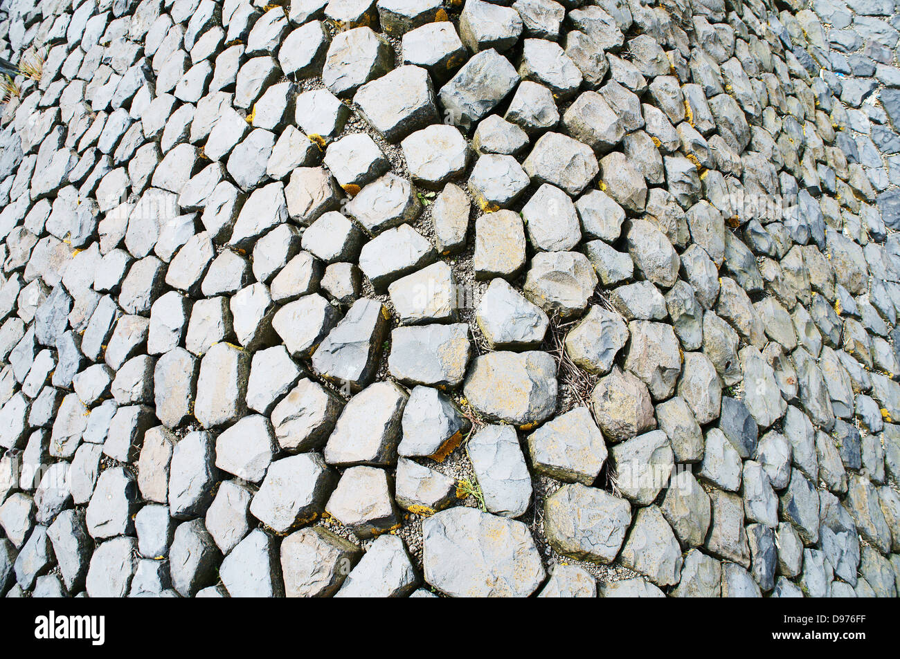 Breezanddijk, Afsluitdijk causeway, basalt pavement Stock Photo - Alamy