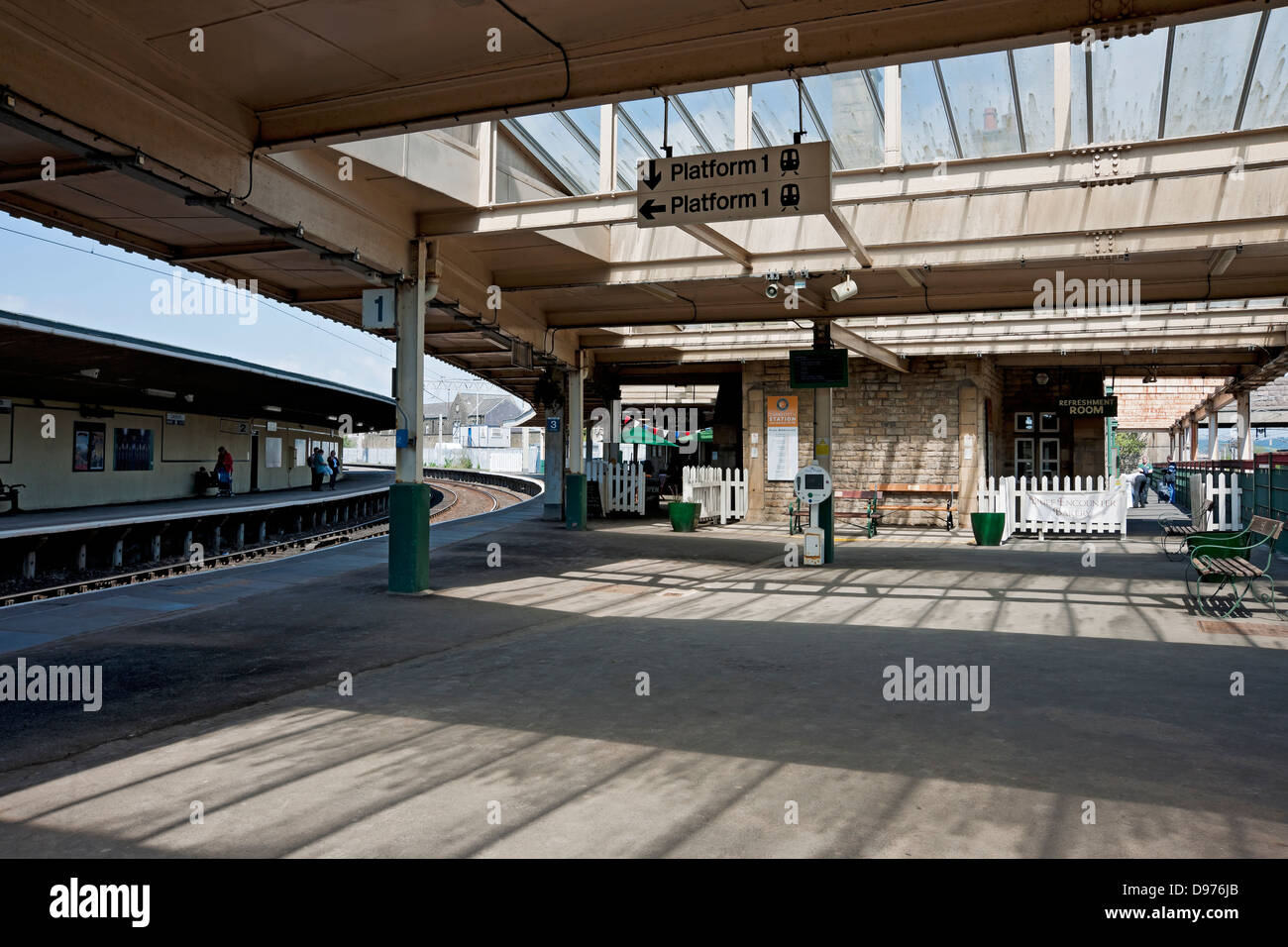 Carnforth Railway train Station platform Lancashire England UK United ...