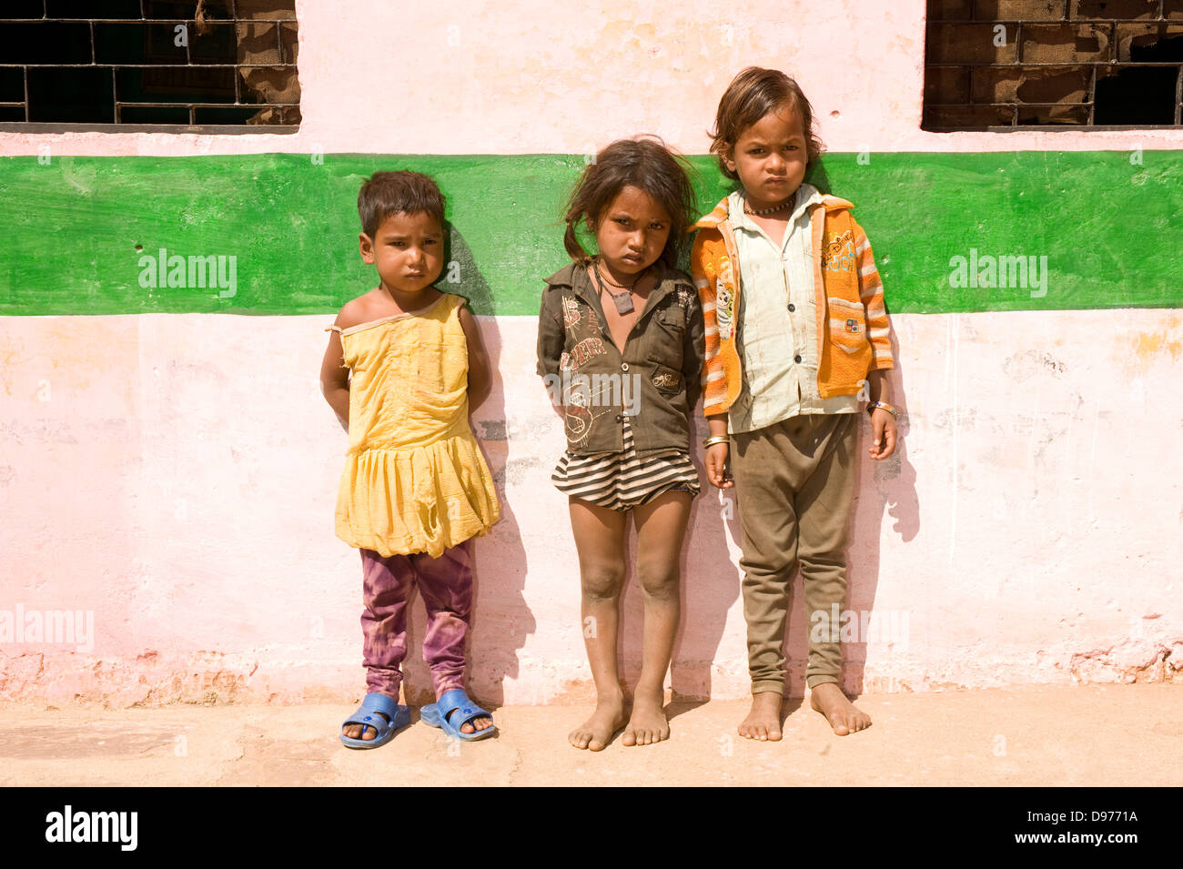 indian kids line up to show healthy height for their age indicated by ...