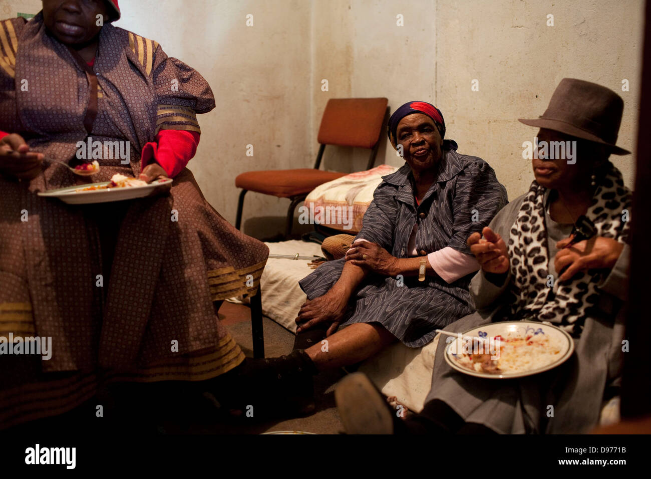 Family friends deceased share food together after funeral local woman's ...