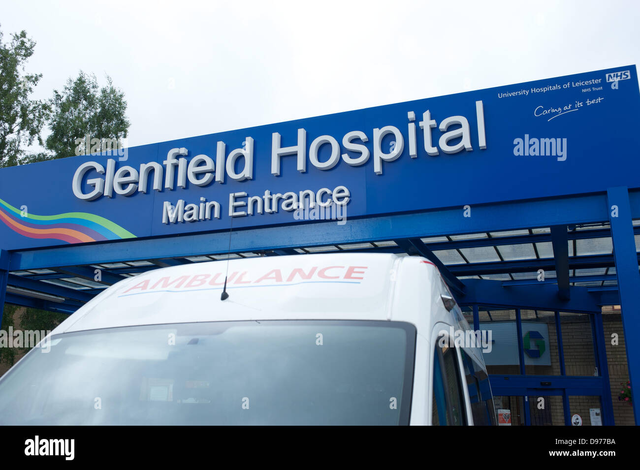 Leicester, UK. 13th June 2013. Leicester's Glenfield Hospital main ...