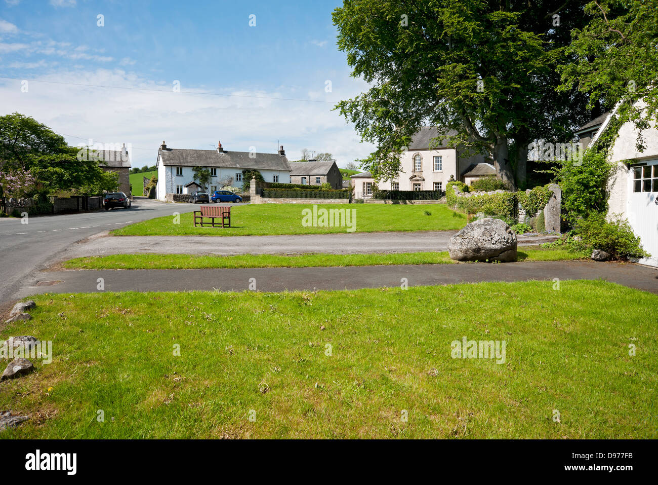 House houses homes in Borwick village in summer Lancashire England UK ...
