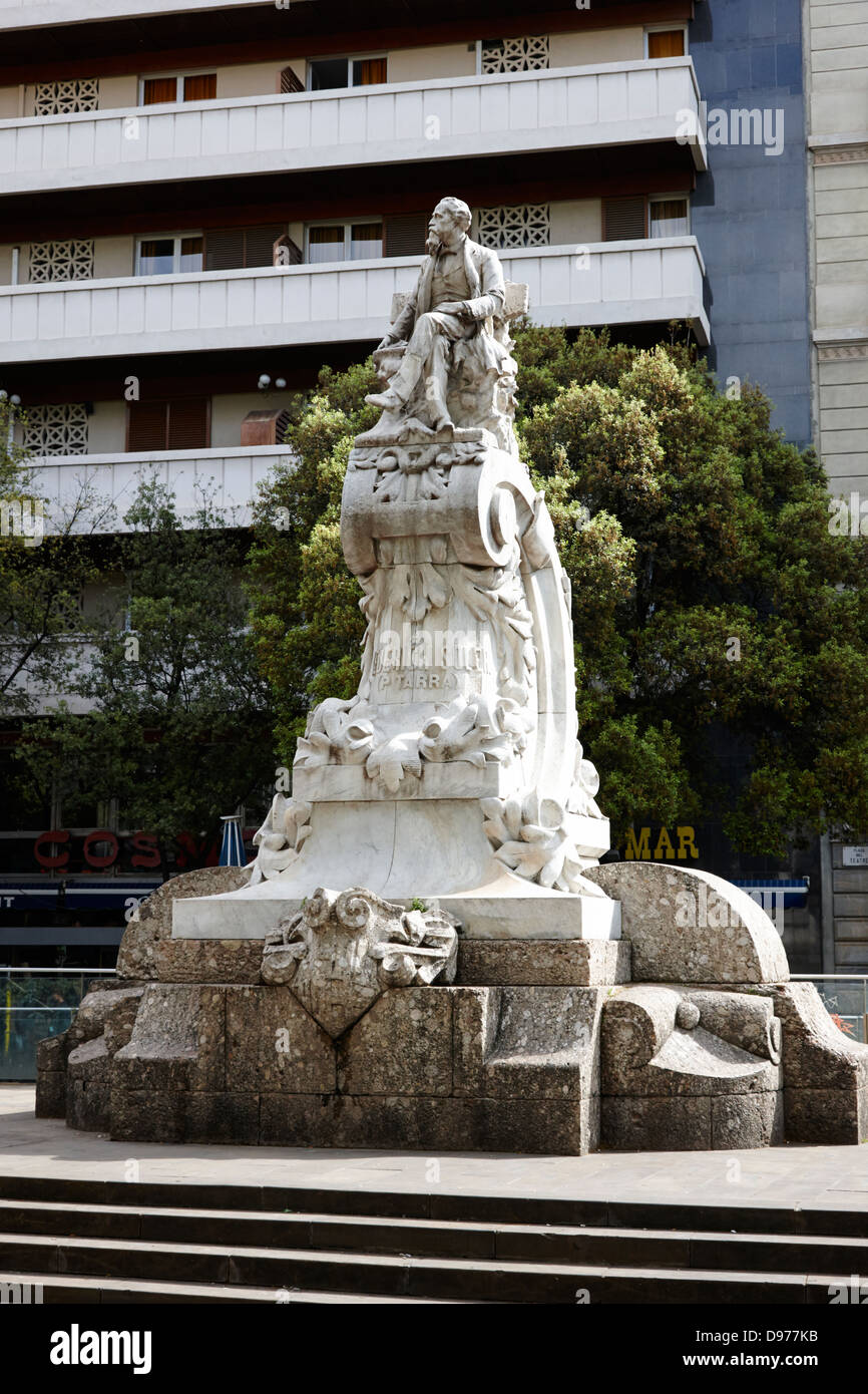 monument to catalan playwright and poet frederic soler la rambla ...