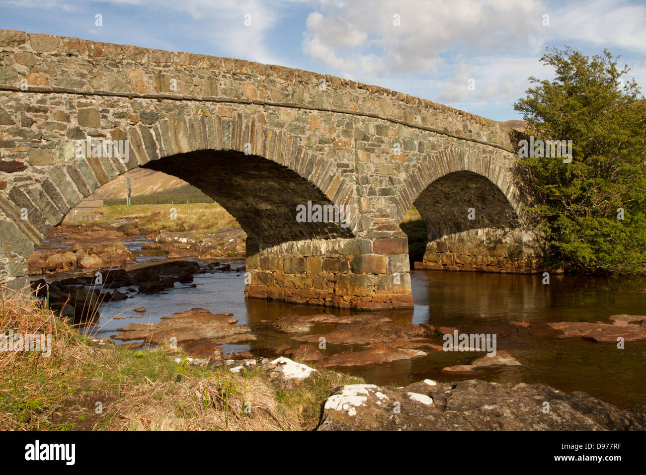 Old Kinloch Bridge and the Coladoir River; Isle of Mull; Scotland Stock ...