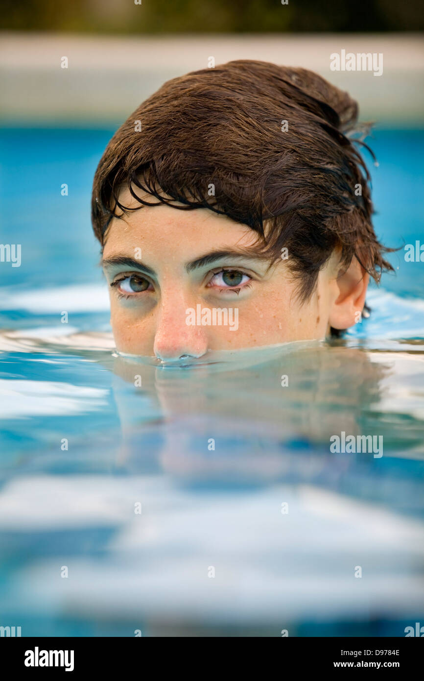 young teenager in a swimming pool Stock Photo - Alamy