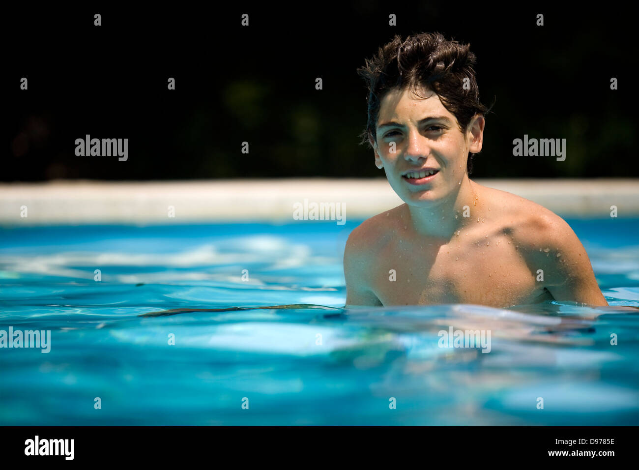 young teenager in a swimming pool Stock Photo - Alamy