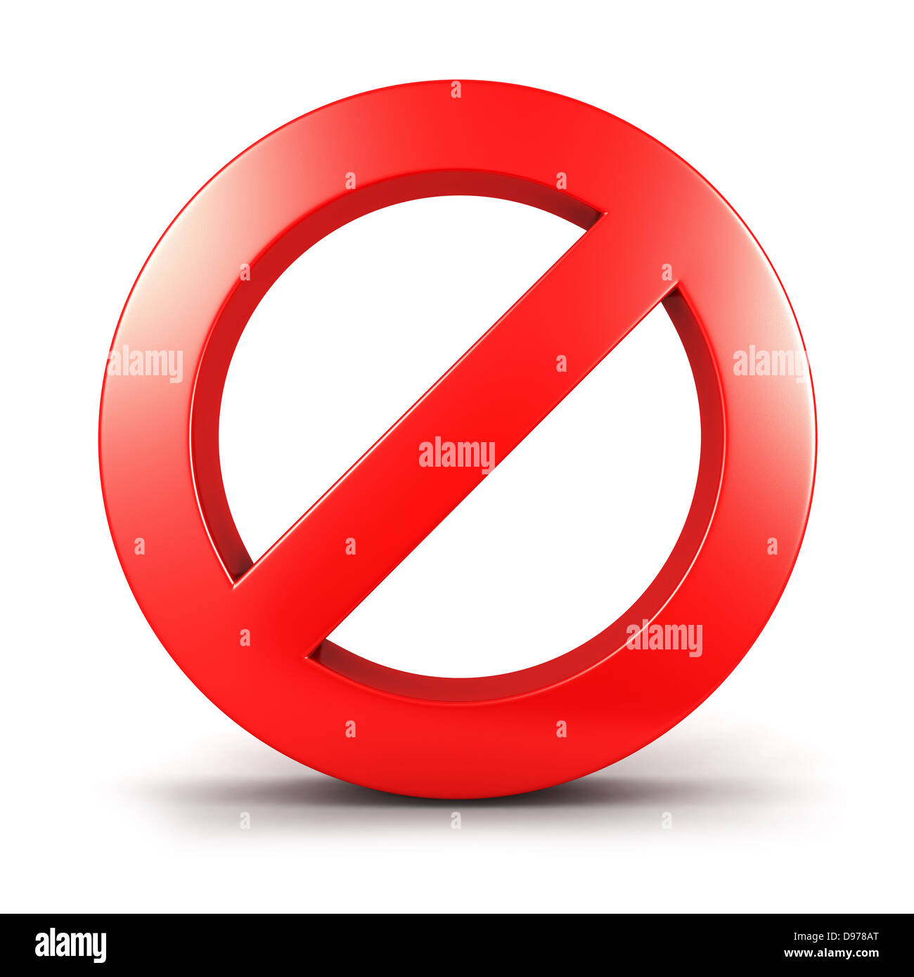 3d forbidden sign, isolated white background, 3d image Stock Photo - Alamy