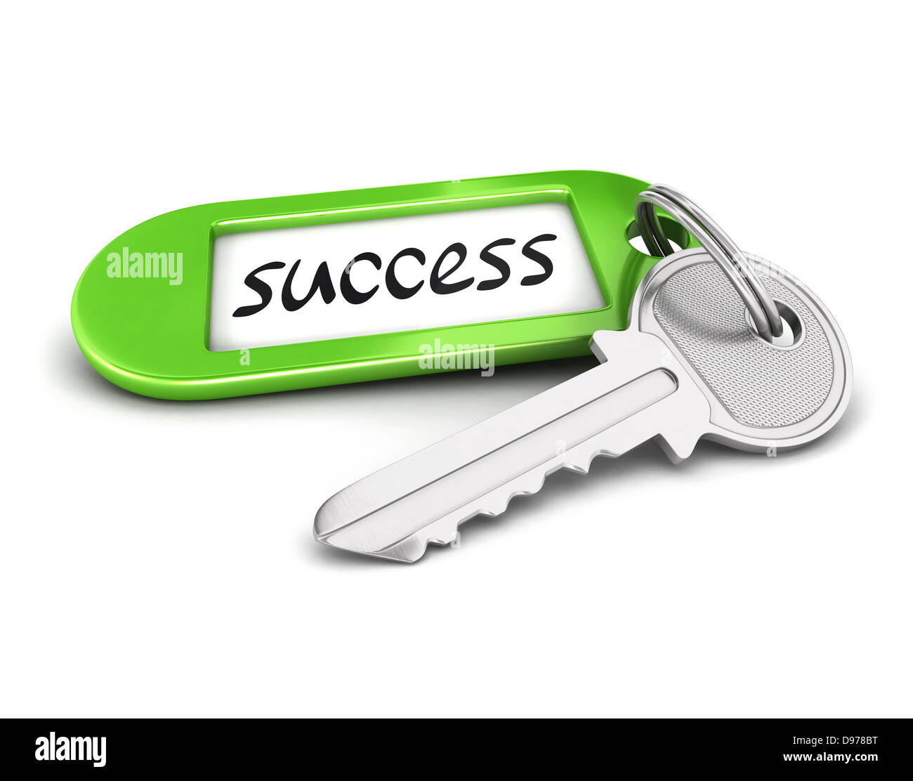 3d key to success, isolated white background, 3d image Stock Photo - Alamy