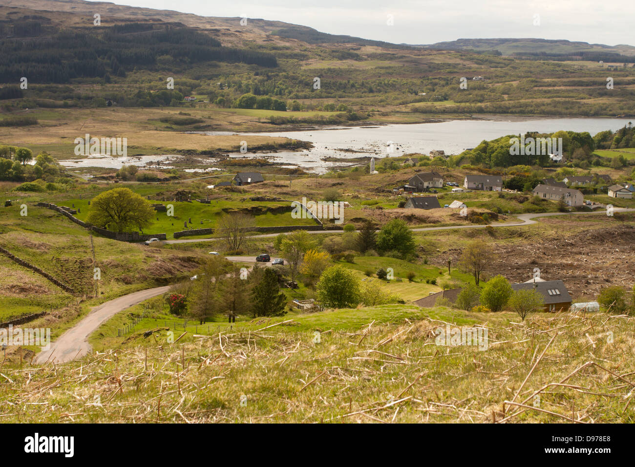 View over Dervaig: Isle of Mull: Scotland Stock Photo - Alamy