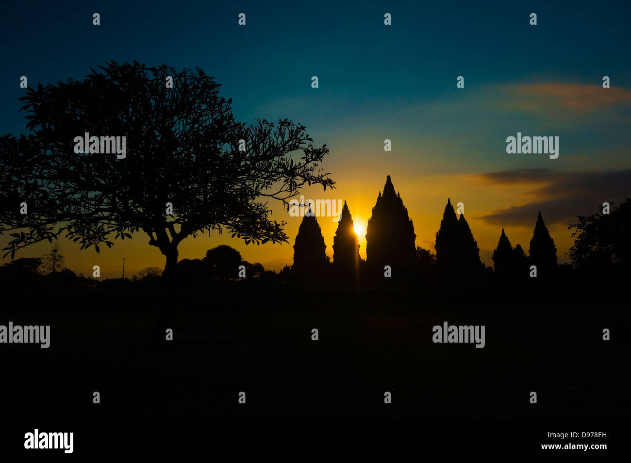 Prambanan sunset hi-res stock photography and images - Alamy