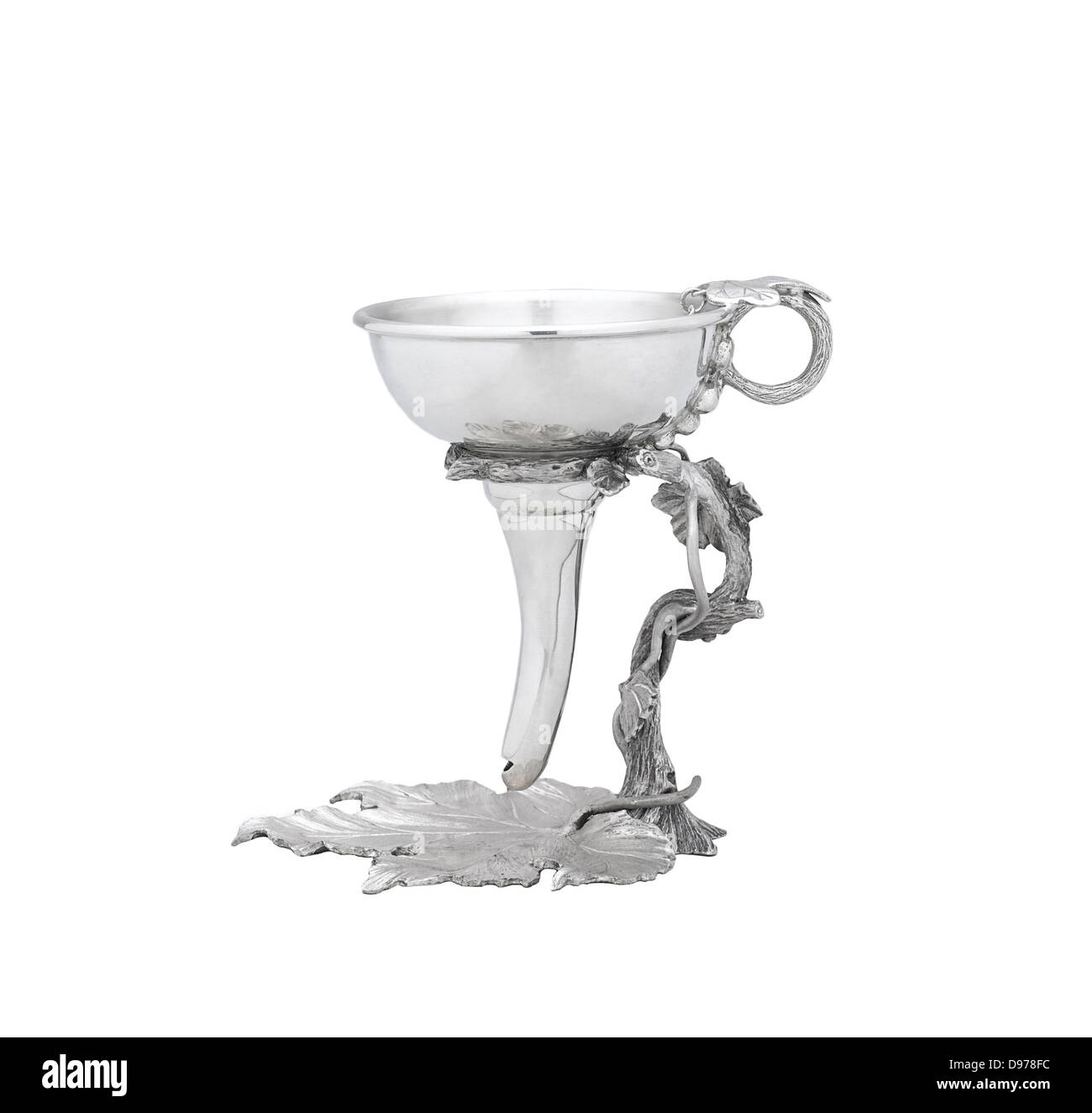 Wine funnel hang on beautiful stand Stock Photo - Alamy