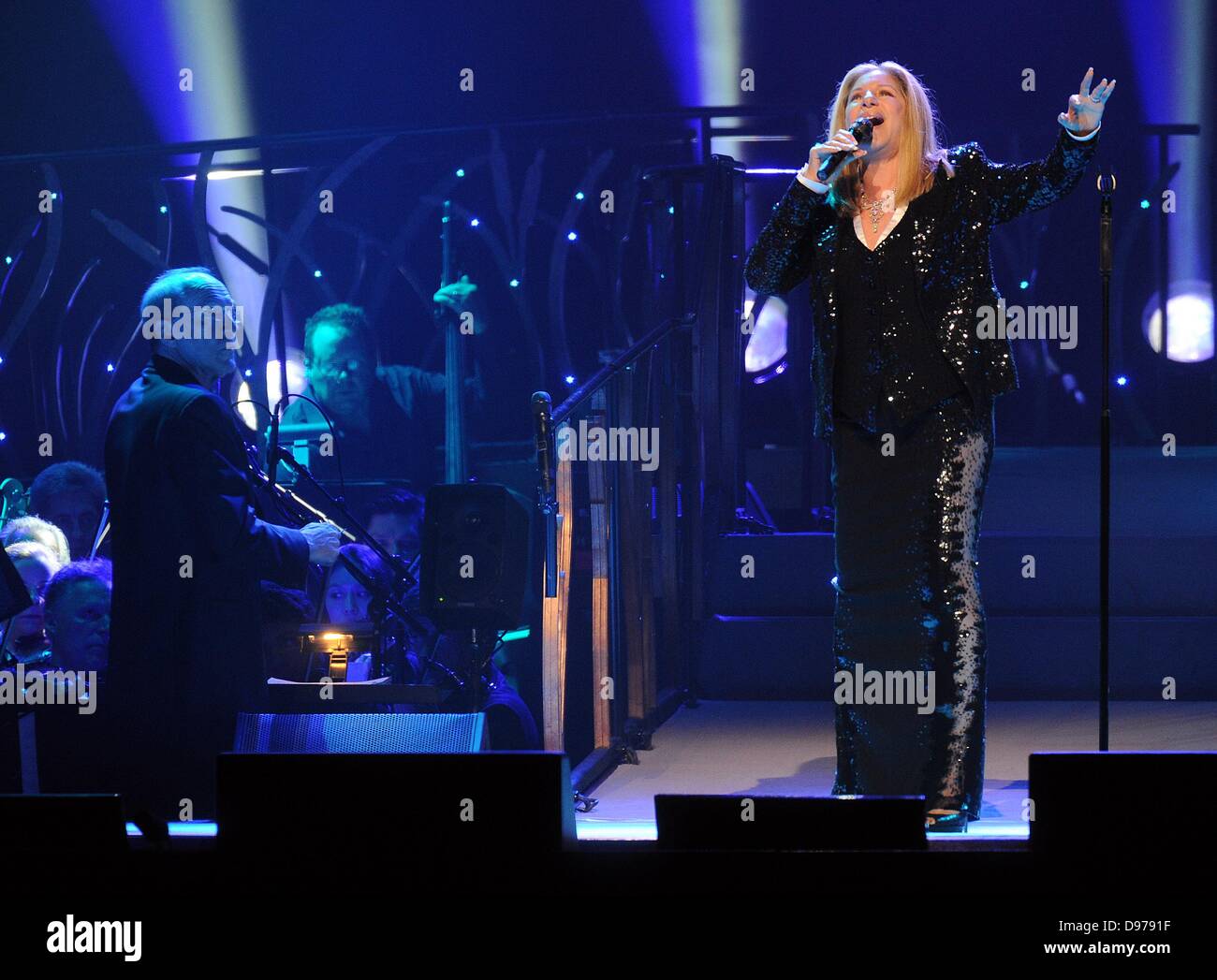 Cologne, Germany, 12 June 2013. US singer Barbra Streisand gives a ...