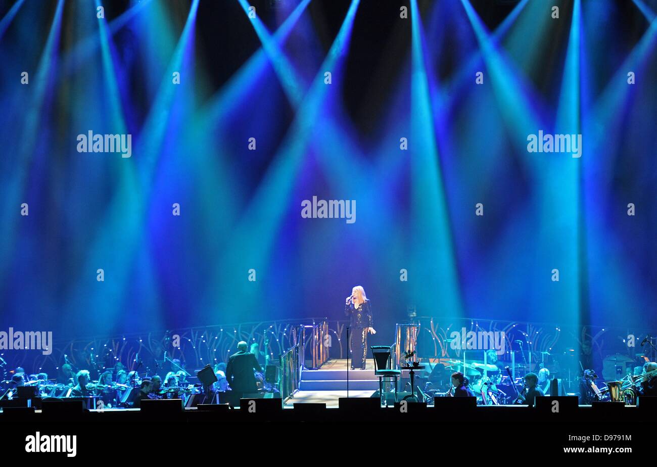 Cologne, Germany, 12 June 2013. US singer Barbra Streisand gives a ...