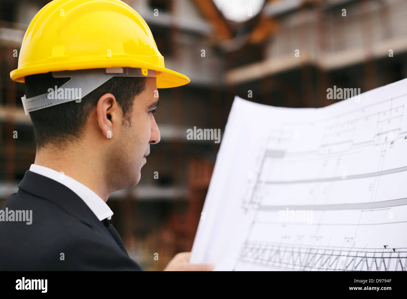 Engineer working house plan in hi-res stock photography and images - Alamy