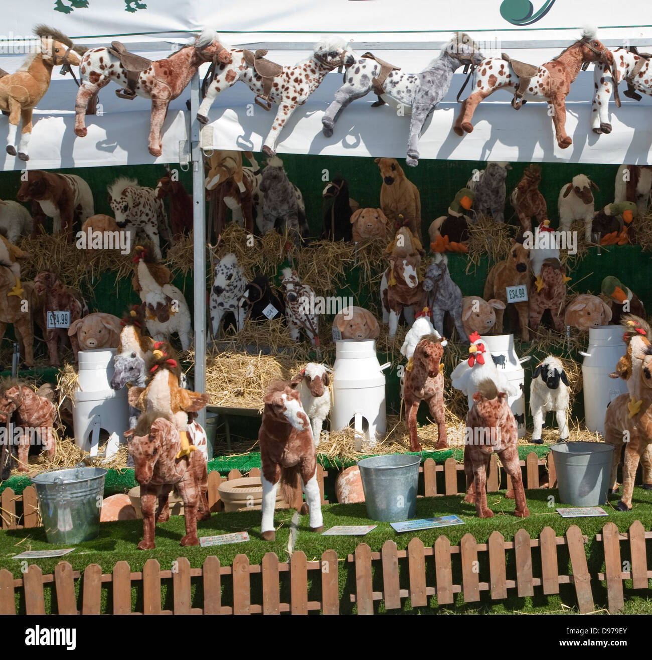 Farmyard novelties animal toys display at Mid and West Suffolk show ...