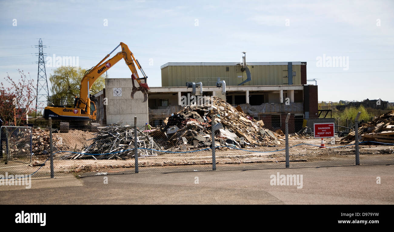Deindustrialisation and demolition of old industrial buildings at ...
