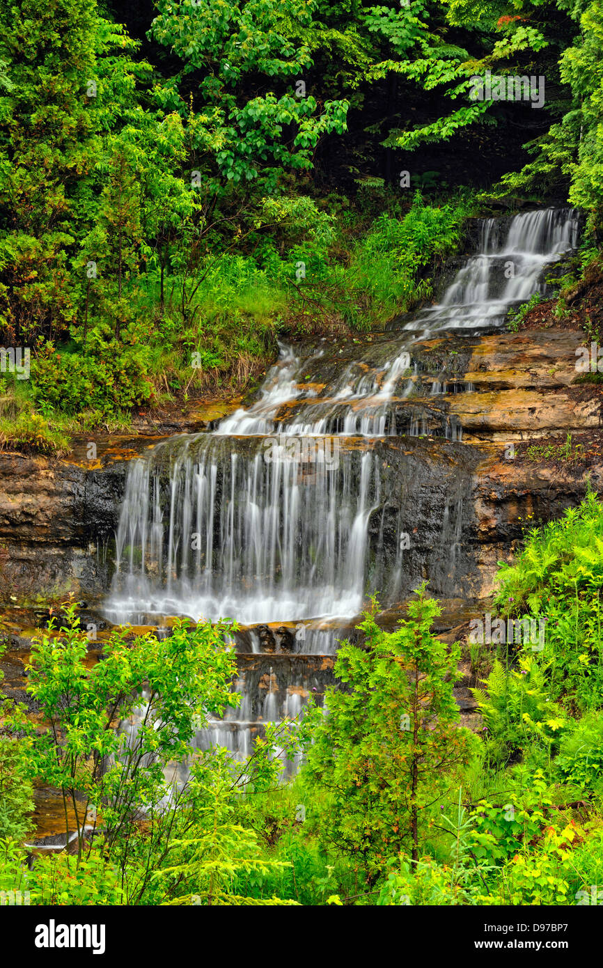 Alger Falls Munising Michigan USA Stock Photo - Alamy