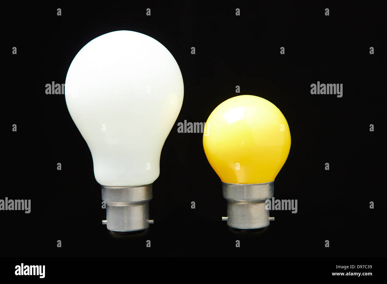 Energy saving bulb with a normal light bulb Stock Photo - Alamy