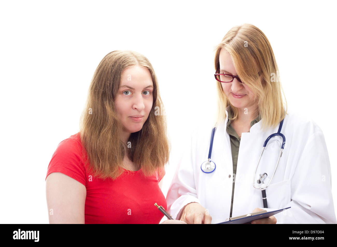 Doctor patient young female medical hi-res stock photography and images ...