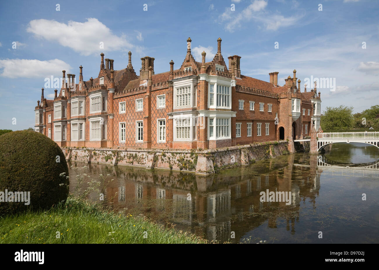 Historic moated country house of Helmingham Hall, Suffolk, England ...