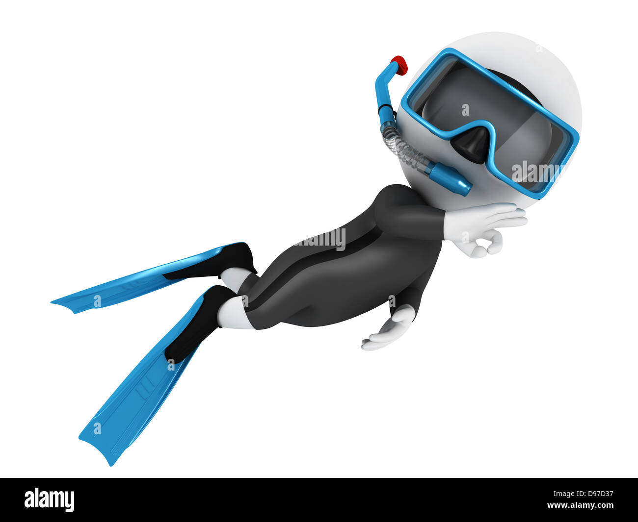 Diver in blue water Cut Out Stock Images & Pictures - Alamy