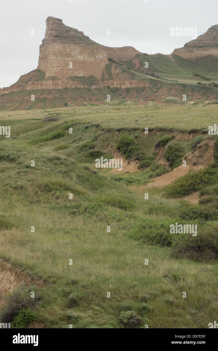 Oregon Trail at Mitchell Pass, Scotts Bluff National Monument, Nebraska ...