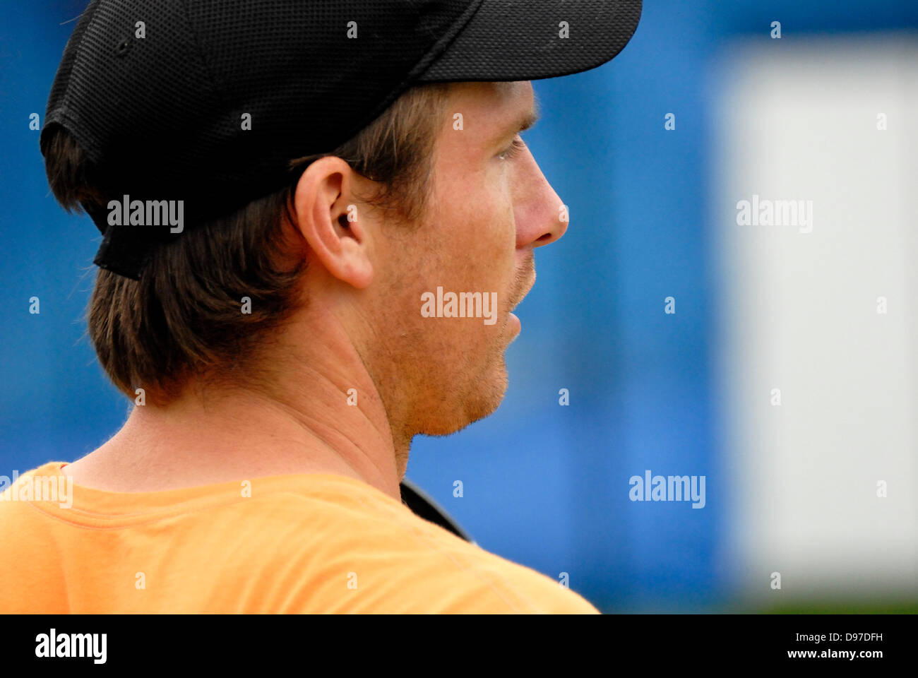 Alexander Peya (Austria) on the practice court at the Aegon Tennis ...