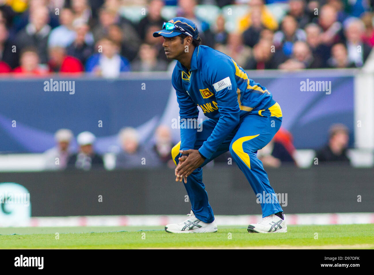 London, UK. 13th June 2013. Sri Lanka's Angelo Mathews fielding during ...