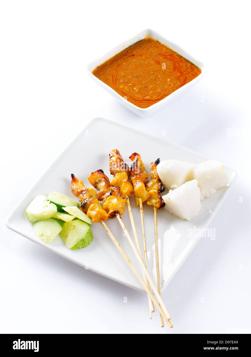 Stick chicken satay sliced cucumber hi-res stock photography and images ...