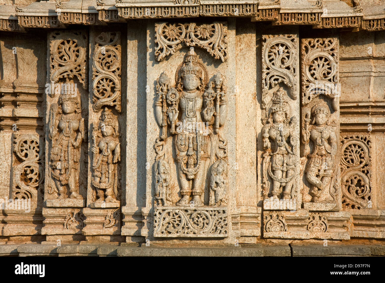 Asia, India, Karnataka, Belavadi, Veera Narayana Temple Stock Photo - Alamy