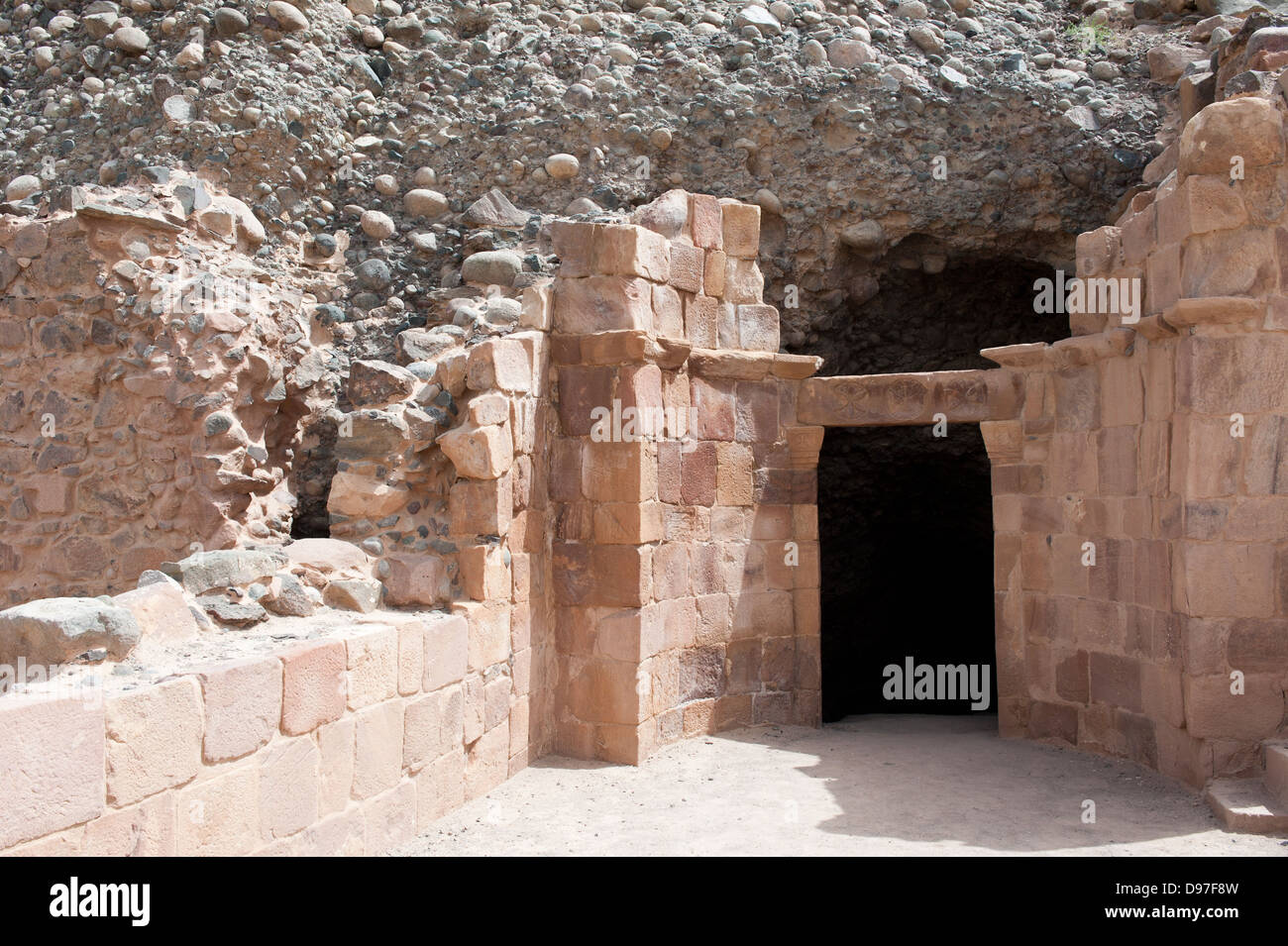 Entrance to the cave, Sanctuary of Agios Lot, Jordan Stock Photo - Alamy