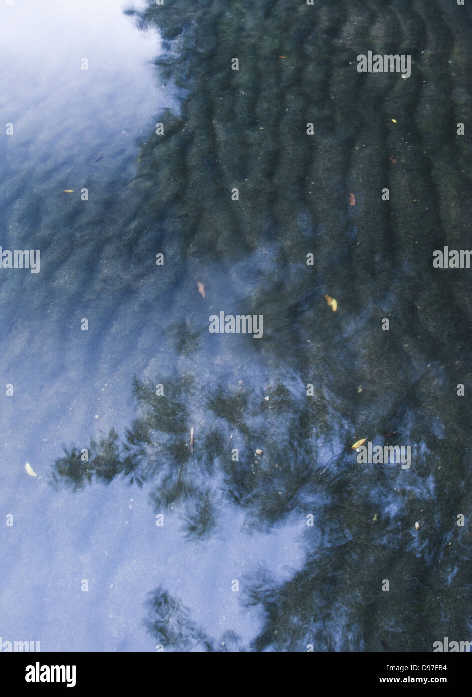 Water reflection on sandy lines Stock Photo - Alamy