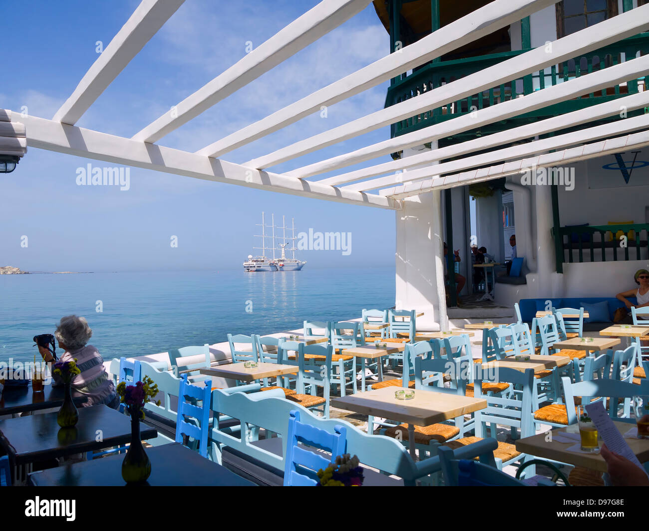 Chora the Main Town on the Island of Mykonos Greece Stock Photo - Alamy