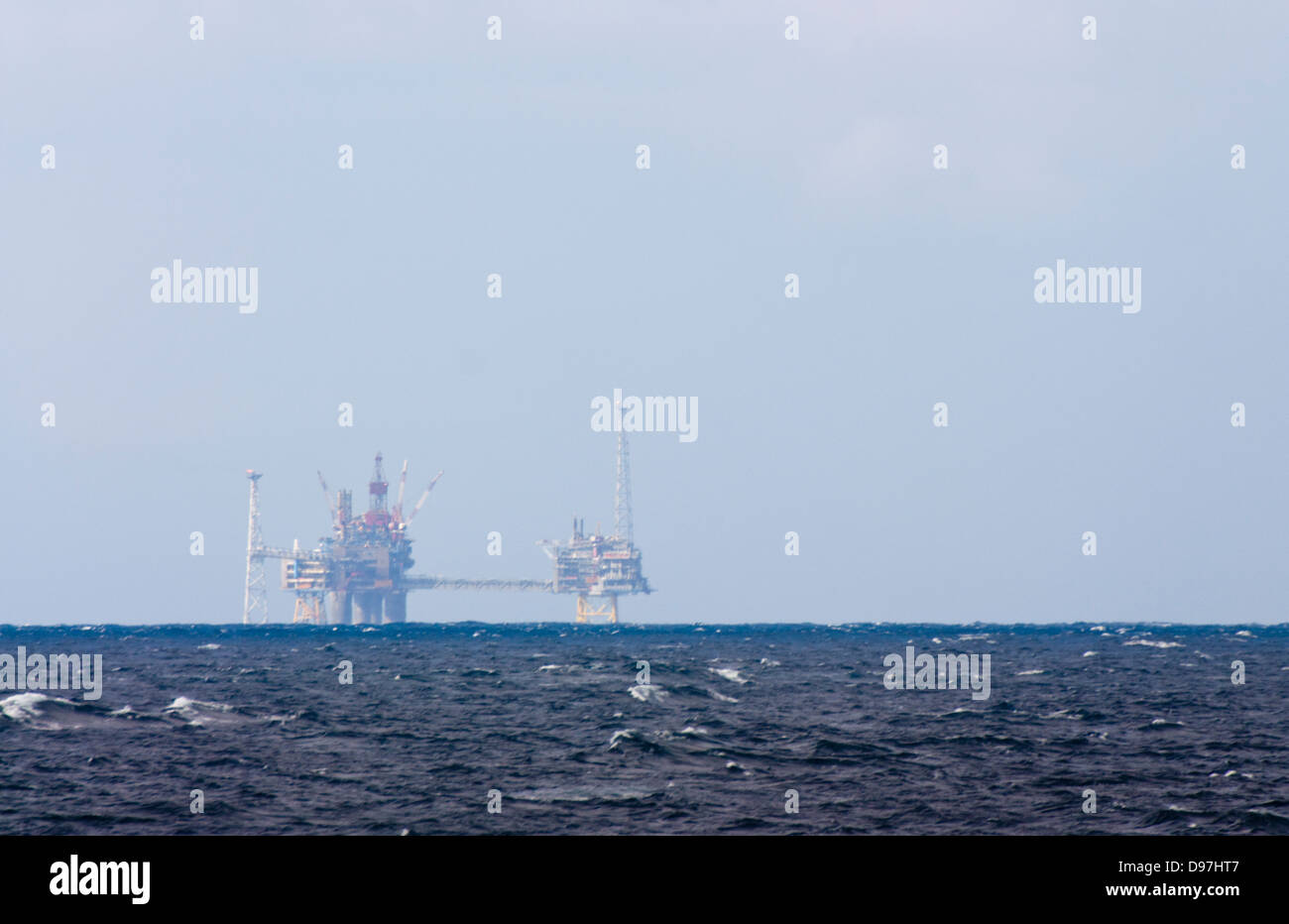 Off shore Oil drilling rig Open The North sea Stock Photo - Alamy