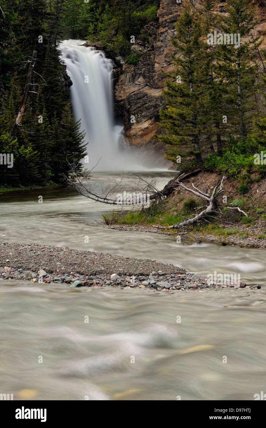 Running Eagle Falls Glacier National Park Two Medicine sector Montana ...