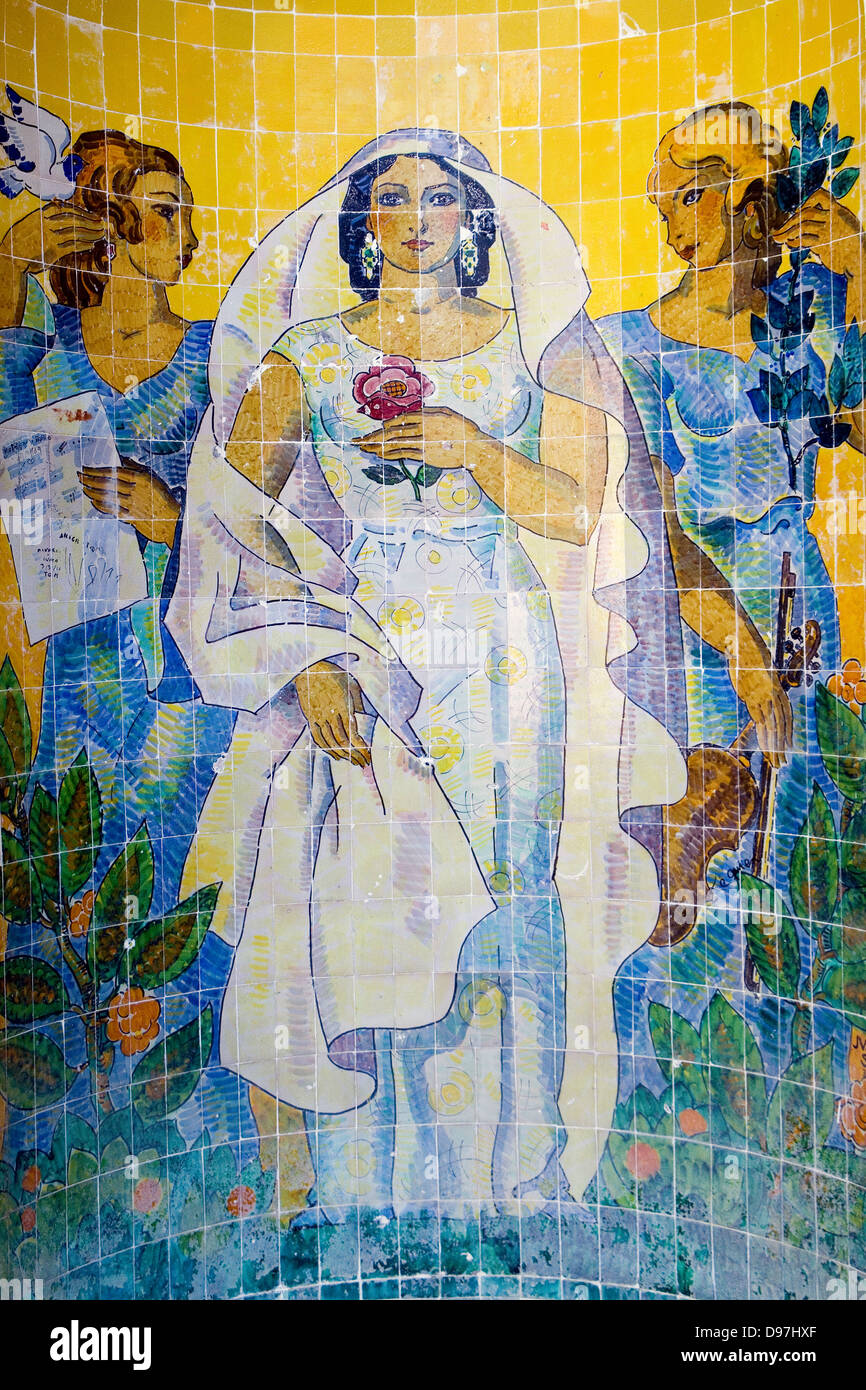 Opera Tile Mosaic in Maria Luisa Park, Seville, Andalusia, Spain Stock ...