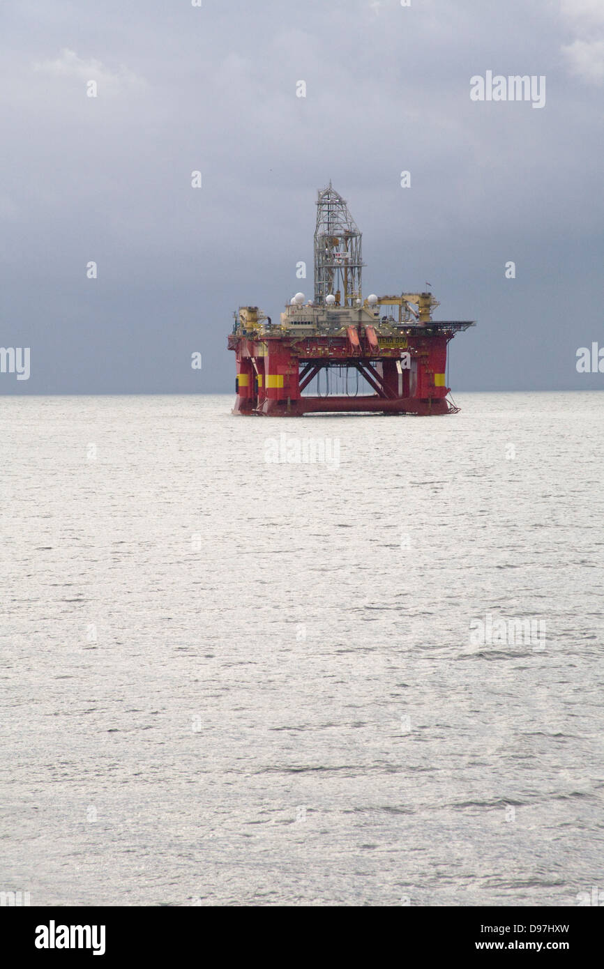 Oil drilling rig Stena Don Semi submersible vessel Invergordon Cromarty ...