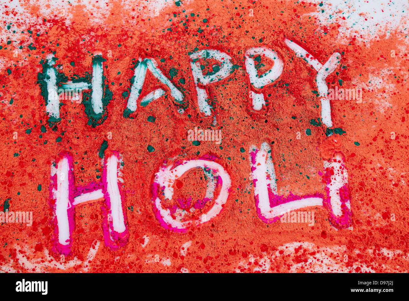 Happy holi greeting hi-res stock photography and images - Alamy
